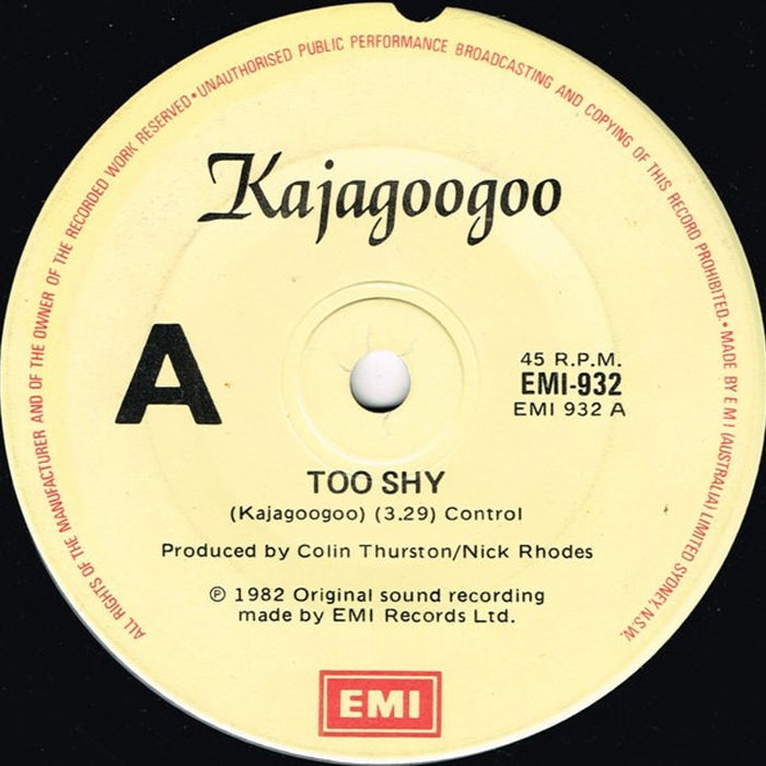 Kajagoogoo – Too Shy: 7" for Sale — Dutch Vinyl Record Store